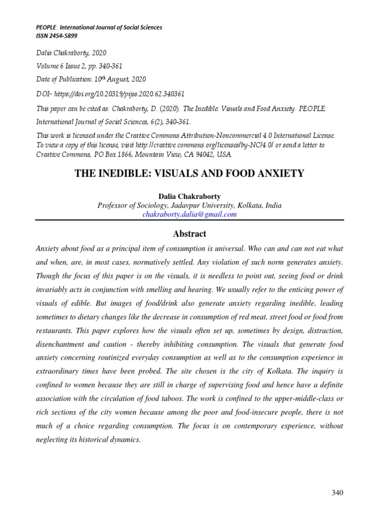 The Inedible: Visuals and Food Anxiety | PDF | Foods | Meat