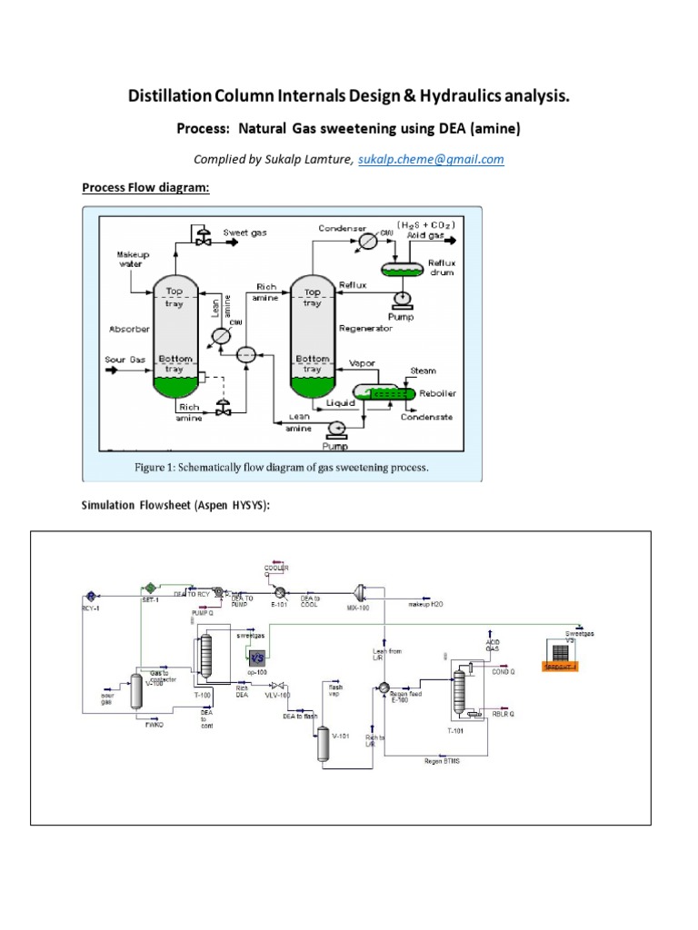 Amine Regenerator Column Design Analysis | PDF | Distillation | Gas ...
