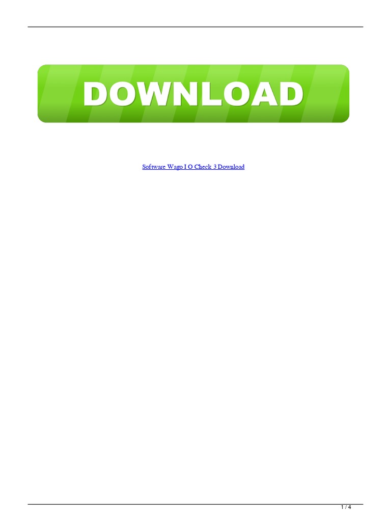 WAGO I/O Check 3 Software Download | PDF | Software | Computer Engineering