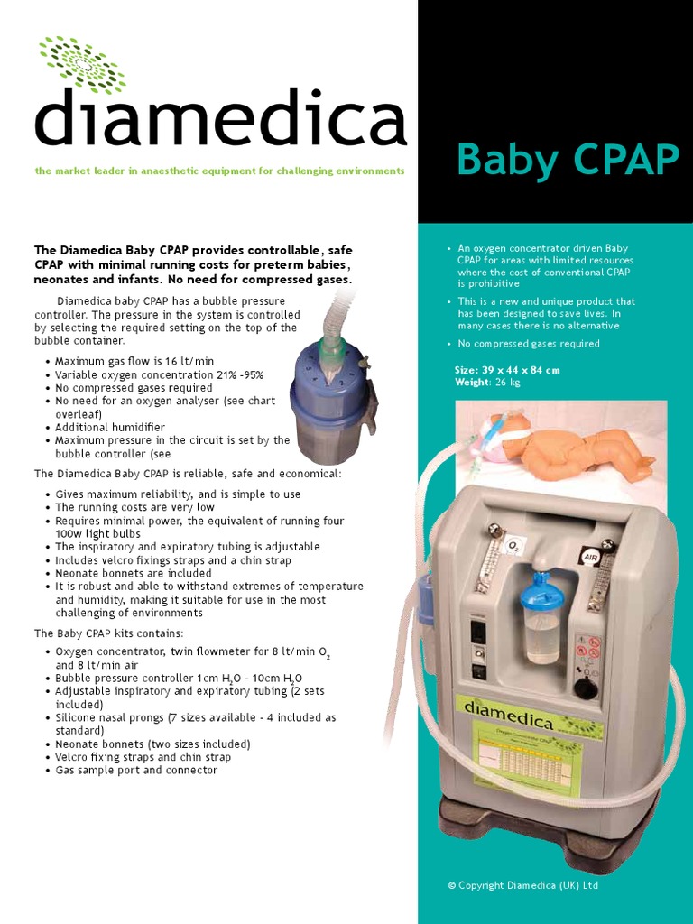 CPAP Specification UKV1 PDF | PDF | Gases | Equipment
