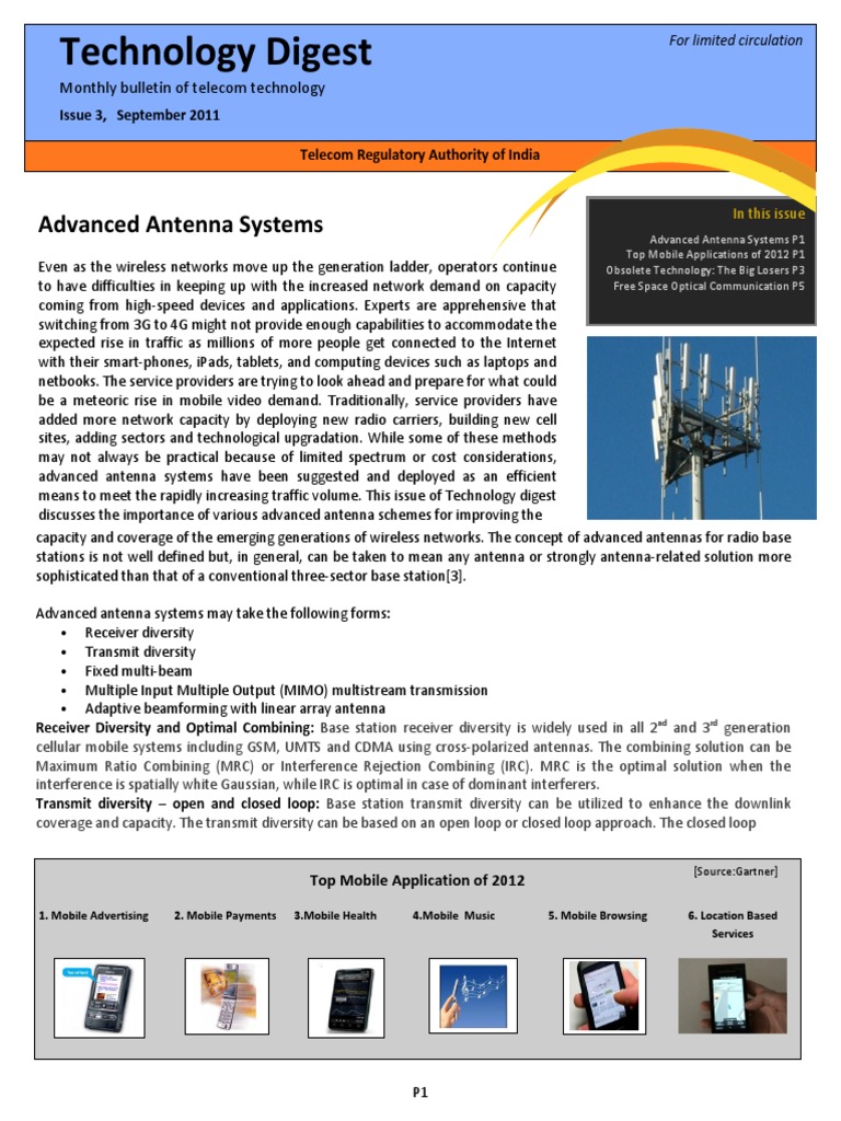 Advanced Antenna Systems Overview | PDF | Mimo | Antenna (Radio)
