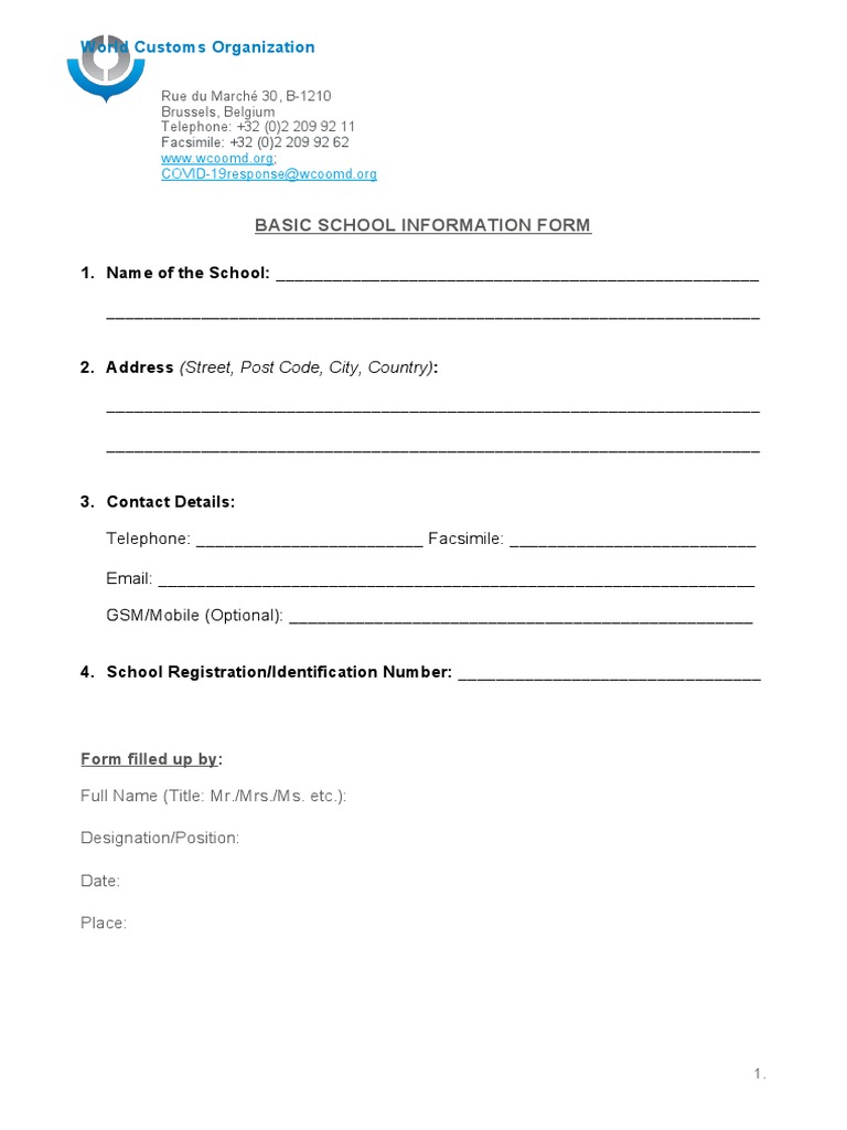 School Information Submission Form | PDF | Business | Social Science