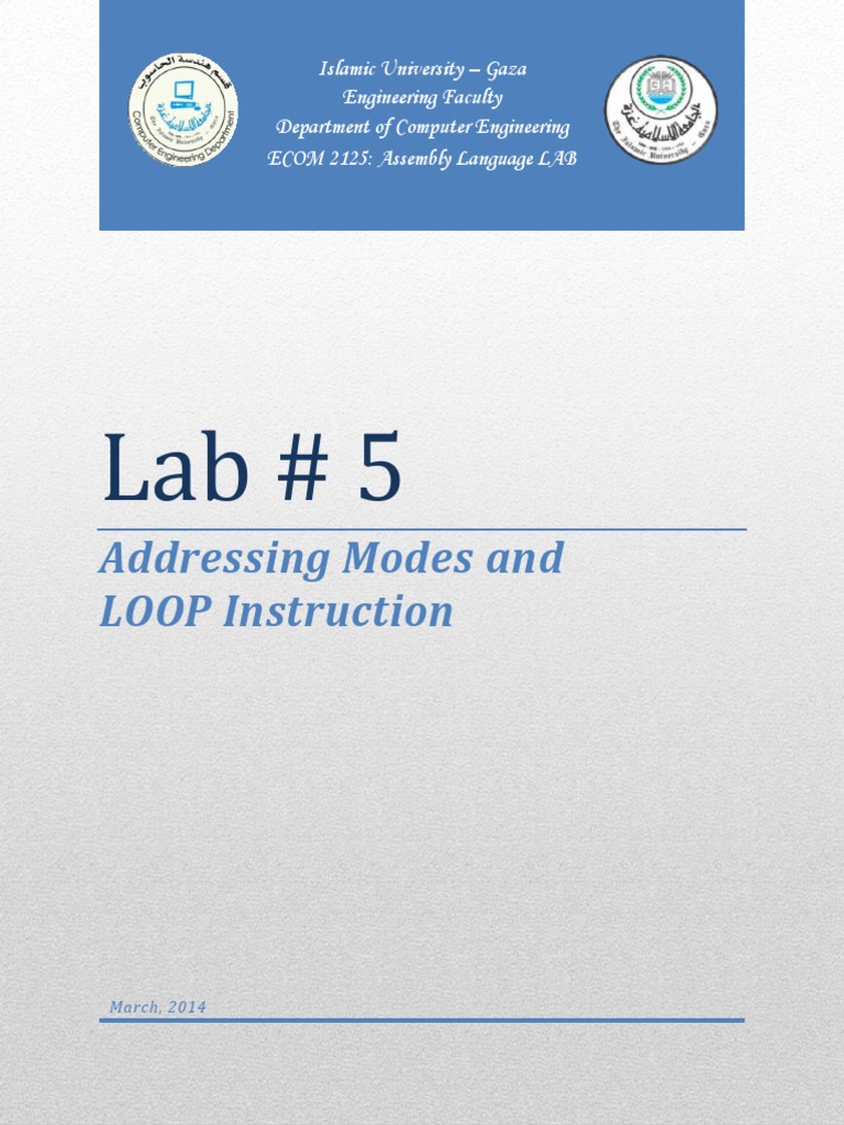 Addressing Modes and LOOP Instruction | PDF | Assembly Language | Array Data Structure