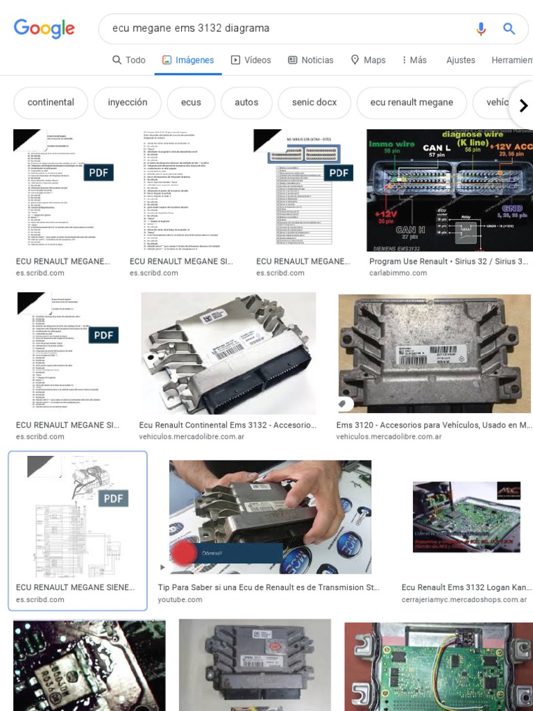Pinout ECU Renault Megane EMS 3132 | PDF | Renault | Vehículos