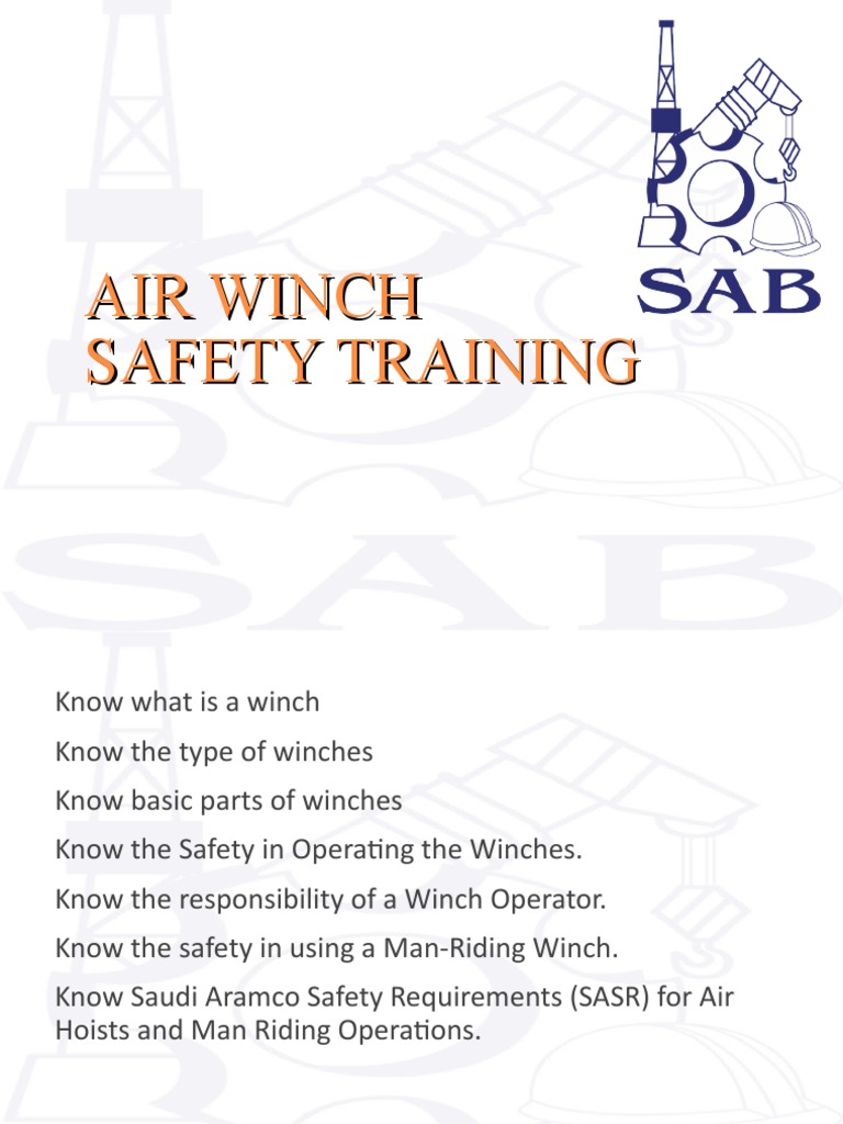 Winch Safety Training | PDF | Machines | Mechanical Engineering