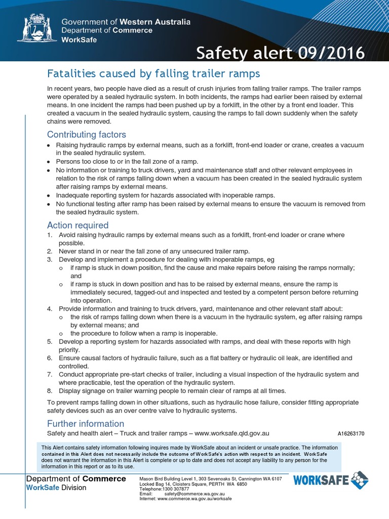 9-2016 - Fatalities Caused by Falling Trailer Ramps PDF | PDF | Truck ...