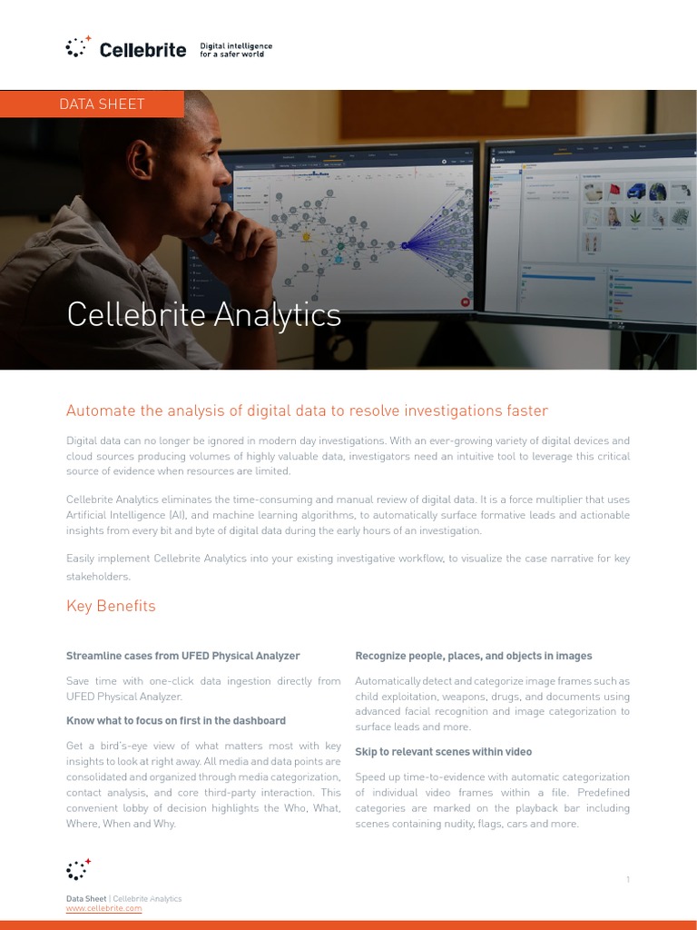 Cellebrite Analytics Data Sheet Pdf Graphics Processing Unit 2732