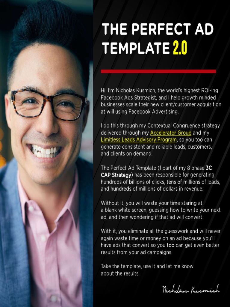 The+Perfect+Ad+Template+2.0 C PDF | PDF | Advertising | Media Manipulation