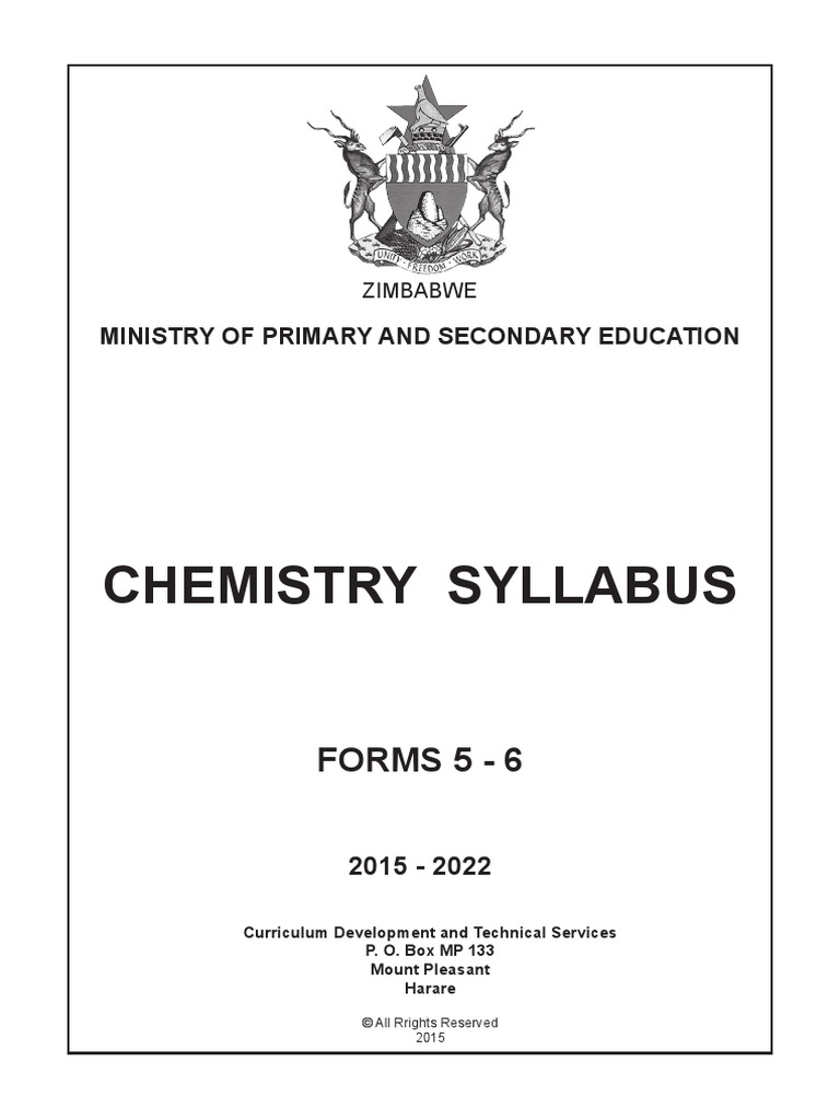Chemistry Syllabus New Curriculum - pdf-2 | PDF | Chemical Bond ...