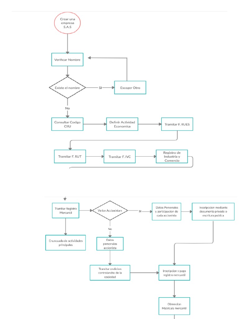 Diagrama de Flujo Creacion de Una Empresa | PDF