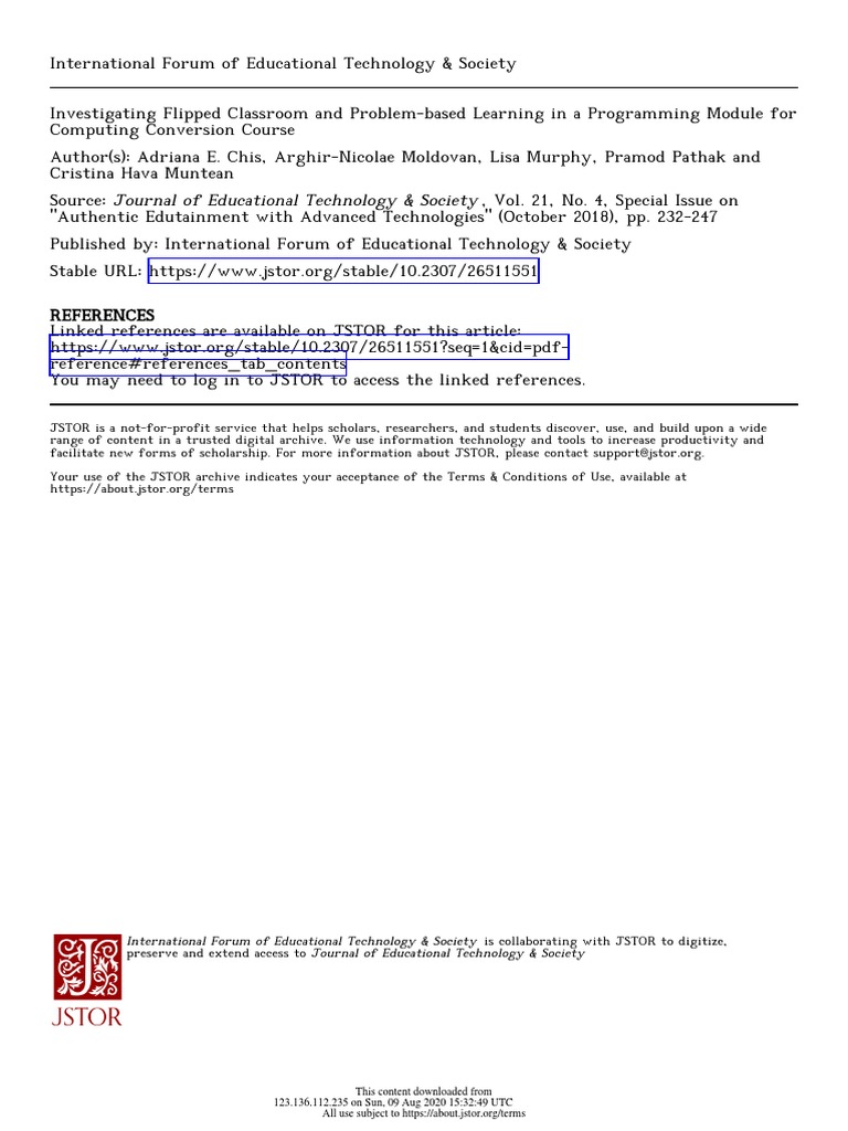 Investigating Flipped Classroom And Problem Based Learning In A Programming Module For Computing