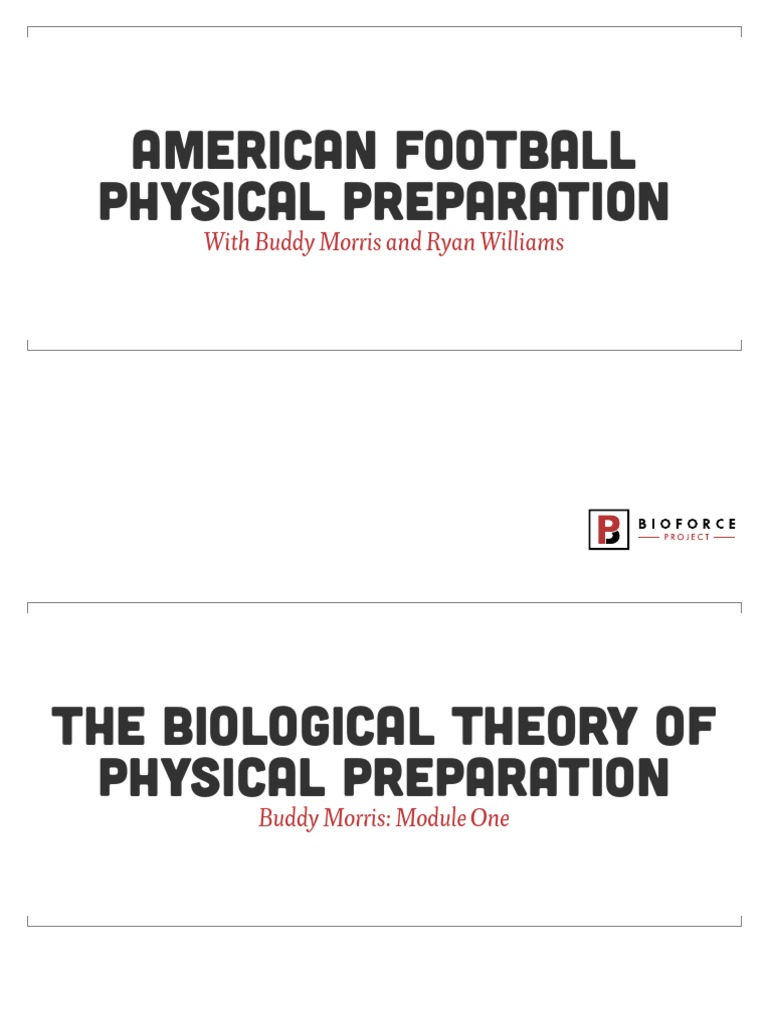 American Football Physical Preparation - Buddy Morris | PDF | Weight ...