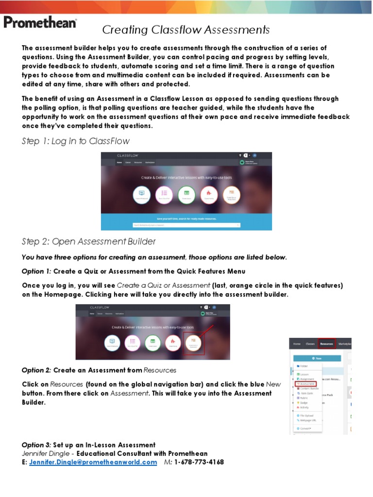 Creating Assessments in Classflow | PDF | Menu (Computing) | Icon (Computing)