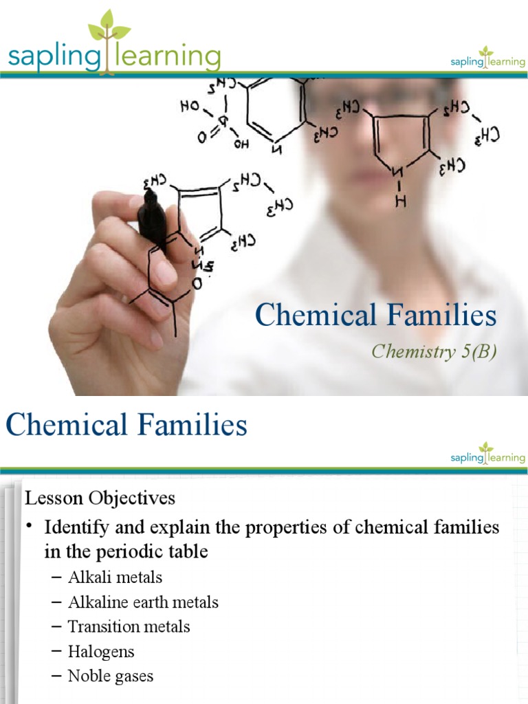 Chemical Families Notes | PDF | Ion | Periodic Table