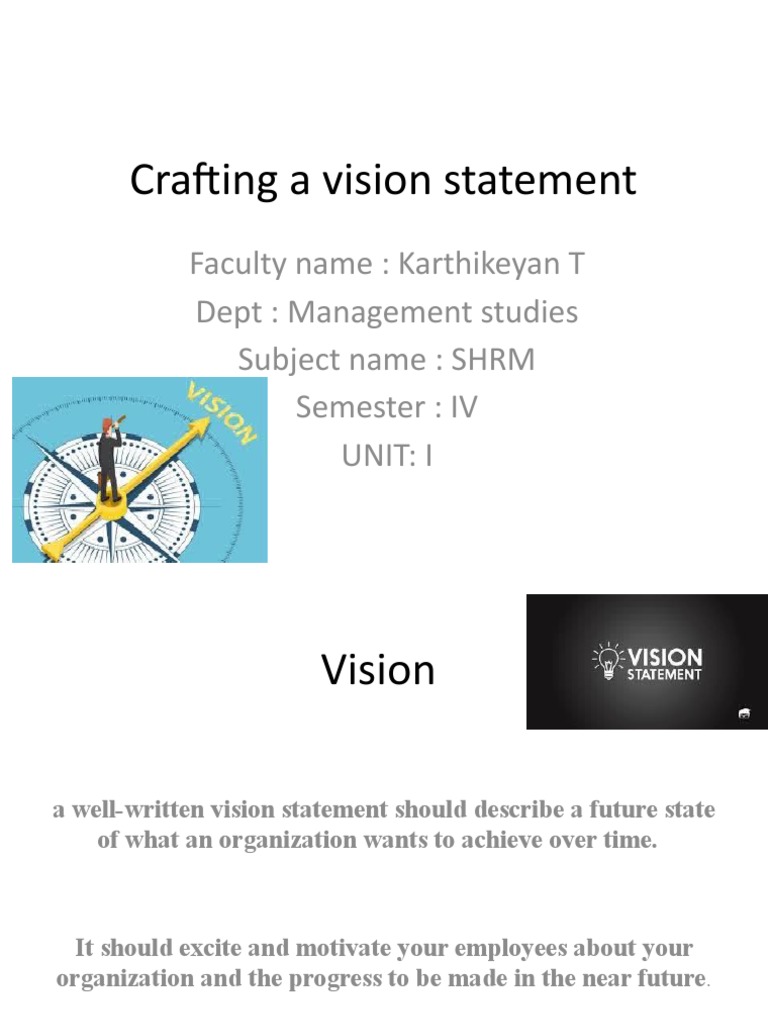 Crafting A Vision Statement | PDF