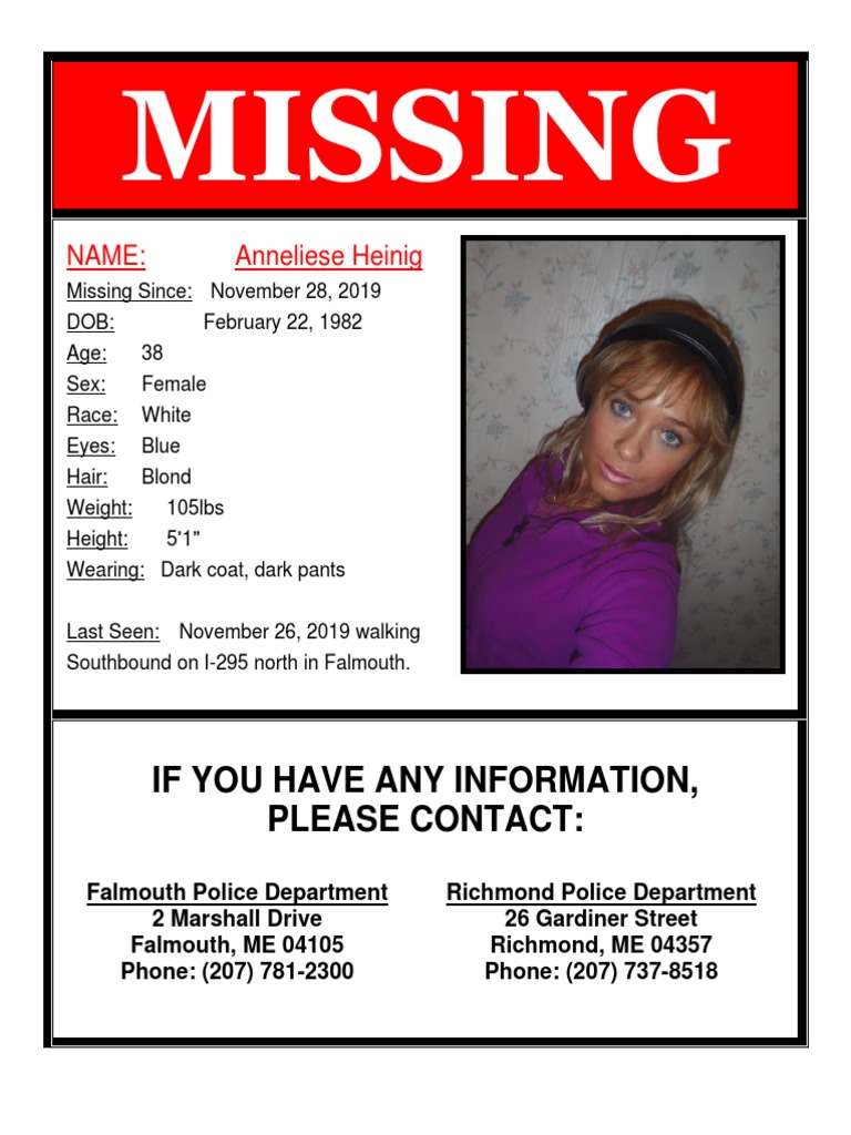 Missing: If You Have Any Information, Please Contact | PDF
