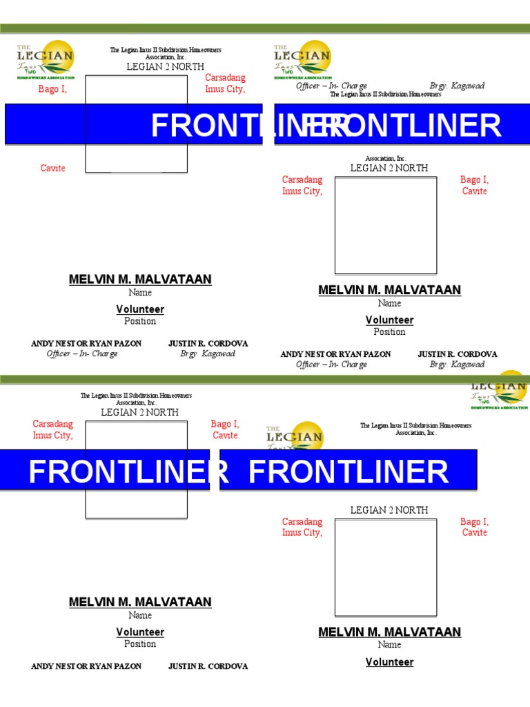 Frontliner Frontliner: Melvin M. Malvataan Melvin M. Malvataan | PDF