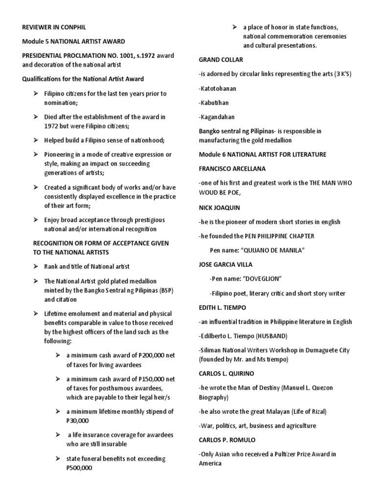 Reviewer in Conphil | PDF | Philippines