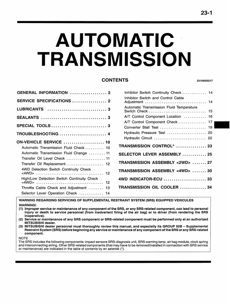 23 Automatic Transmission | PDF | Automatic Transmission | Transmission ...