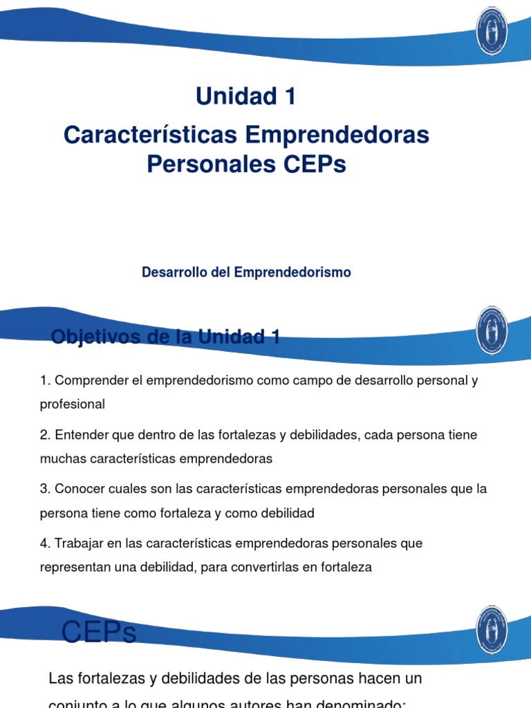 DE Presentación Unidad 1 CEPs | PDF | Planificación | Información