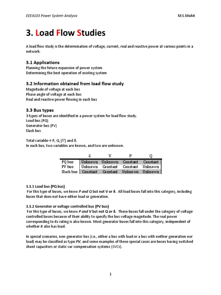 Load Flow Studies - Muhit PDF | PDF | Electromagnetism | Applied Mathematics
