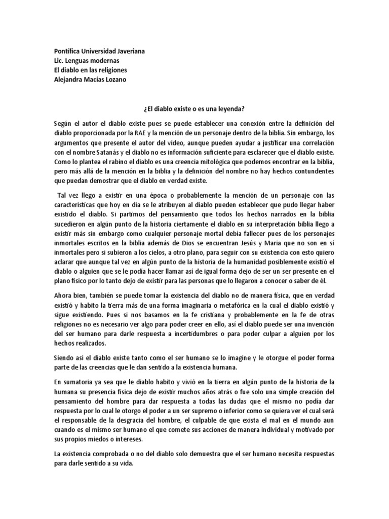 El Diablo Existe | PDF | Diablo | Homo Sapiens