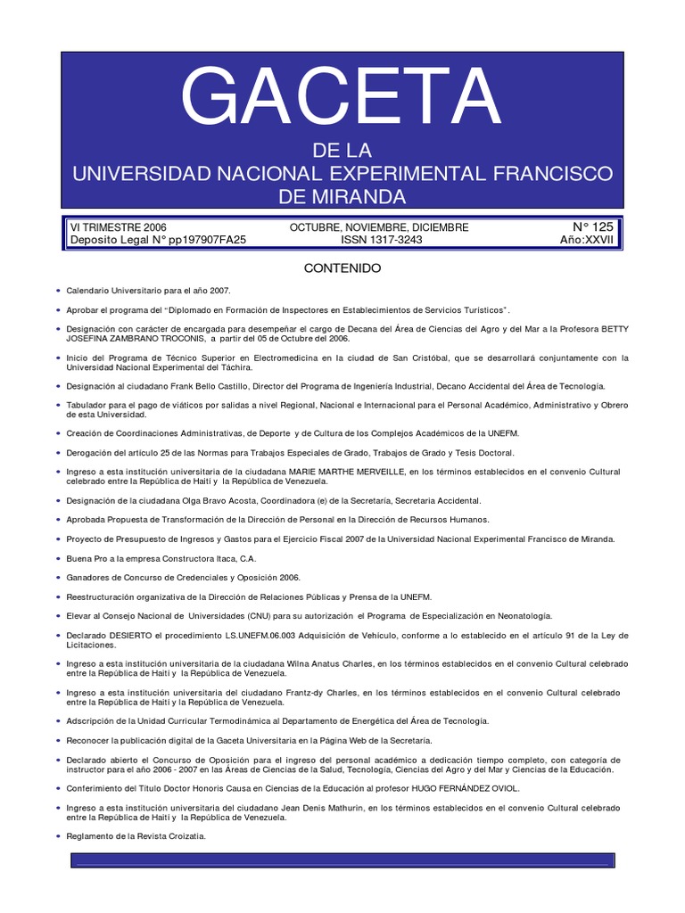 Gaceta 125 | PDF | Turismo | Américas