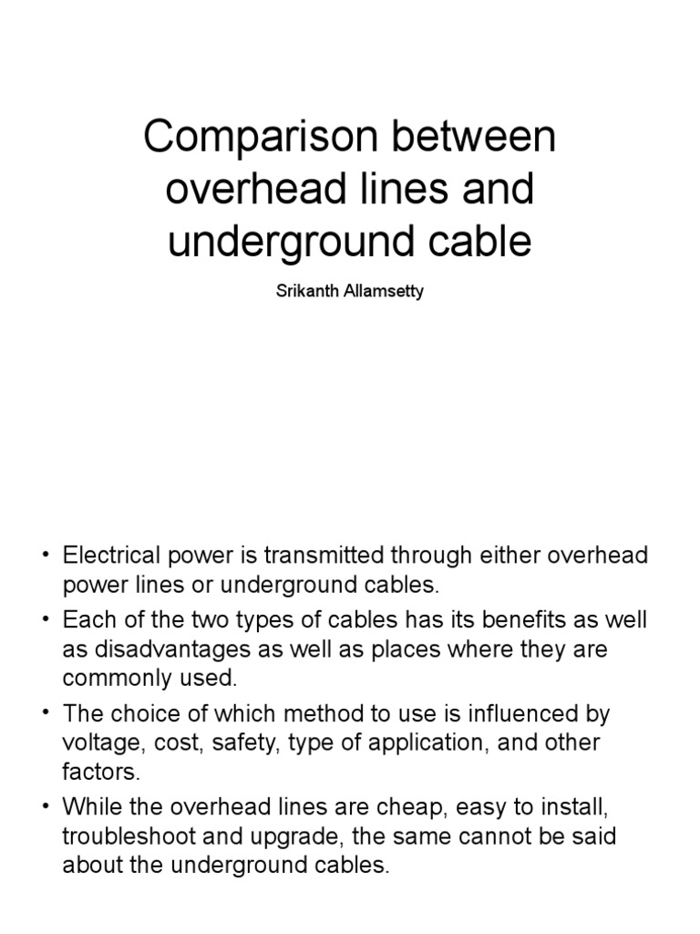 Overhead vs. Underground Power Lines | PDF | Electrical Components ...
