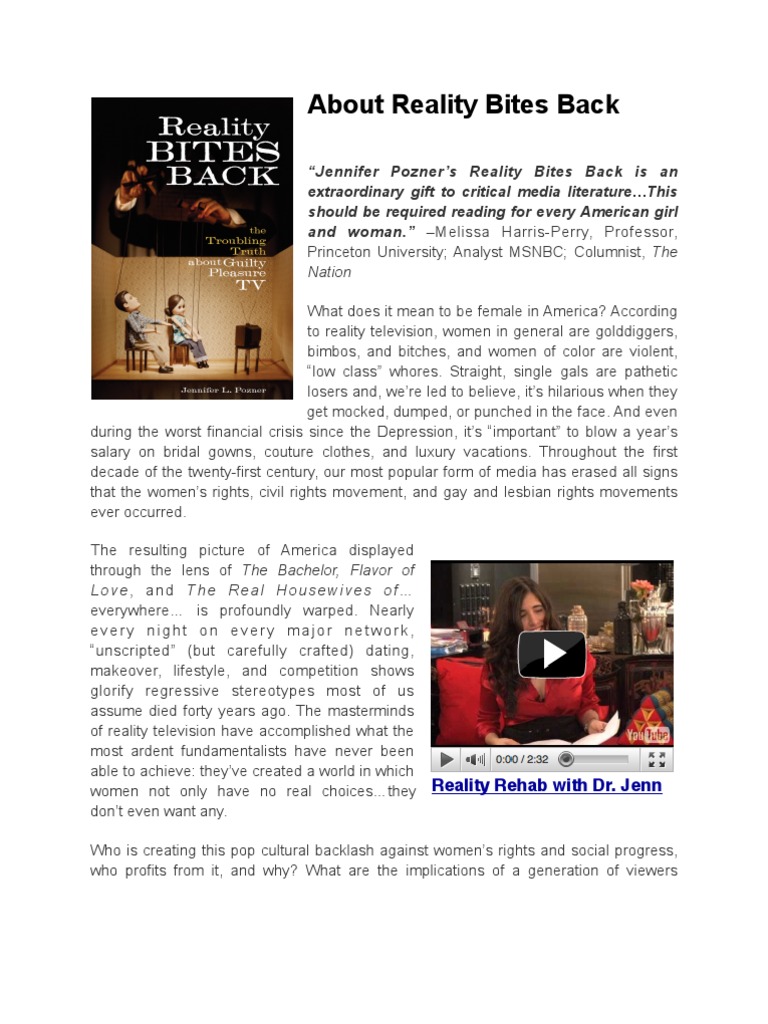 About Reality Bites Back: Nation | PDF | News | Public Sphere