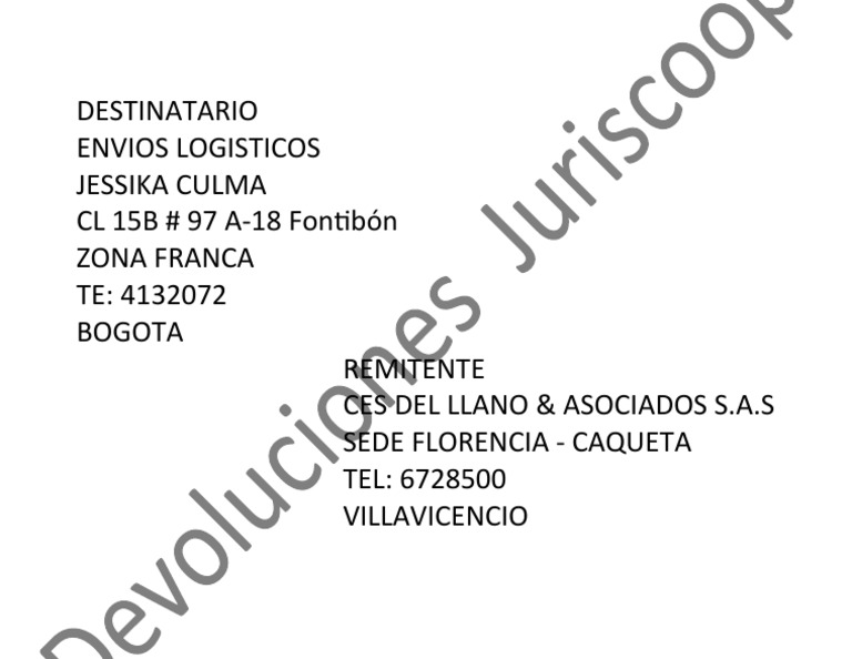 Rotulo Envios Logisticos | PDF