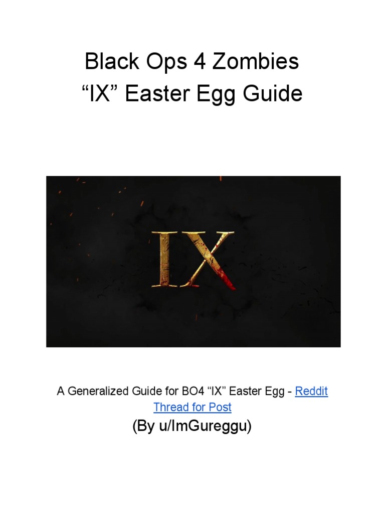 "IX" Easter Egg Guide | PDF | Leisure | Sports