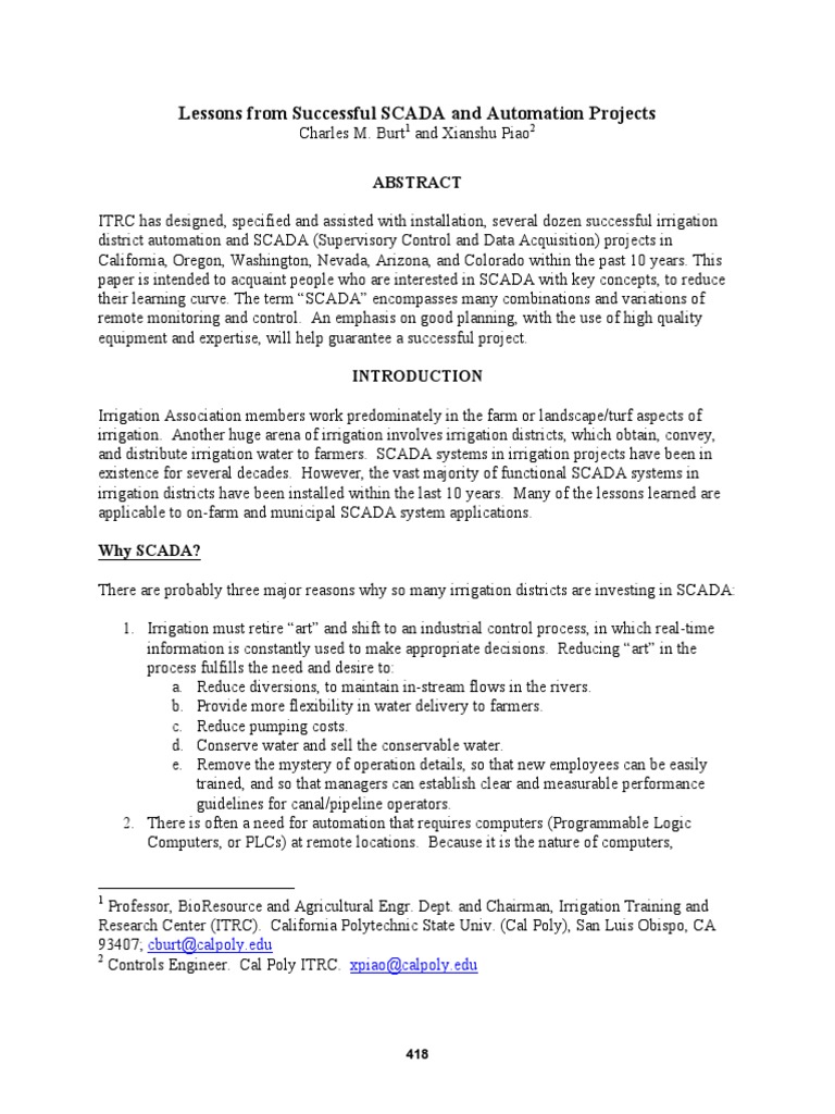 SCADA & Automation Project | PDF | Scada | Programmable Logic Controller