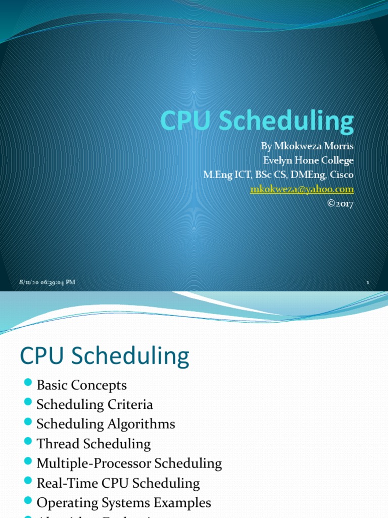 CPU Scheduling Vital | PDF | Scheduling (Computing) | Process (Computing)