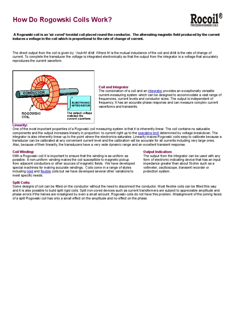 How Rogowski Coils Work | PDF | Inductor | Electrical Equipment