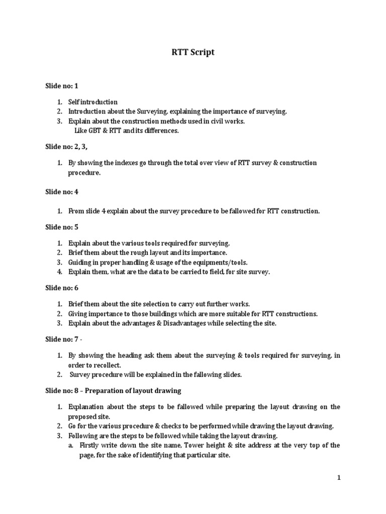 A Comprehensive Guide to Conducting an RTT Survey and Construction ...