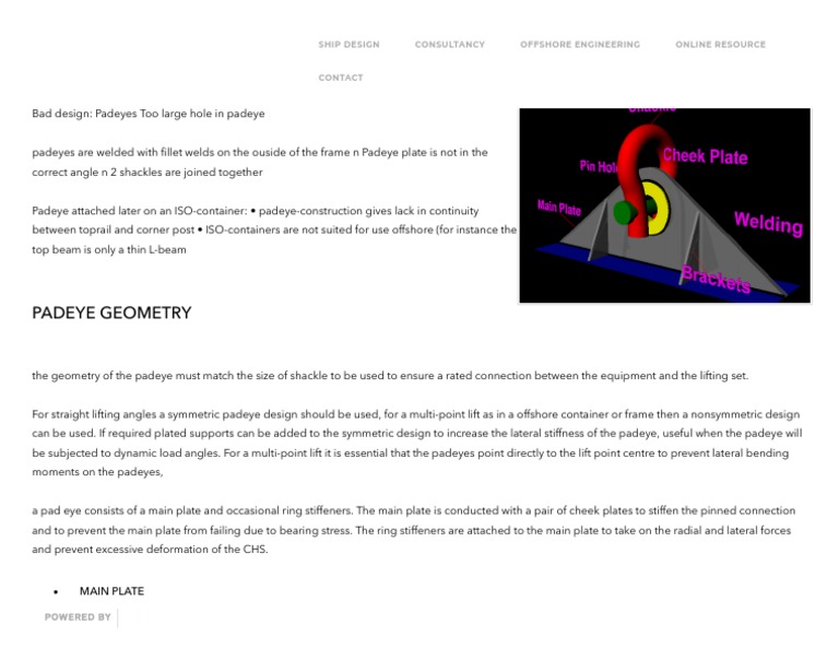 Padeye Design and Calculation - 3 | PDF