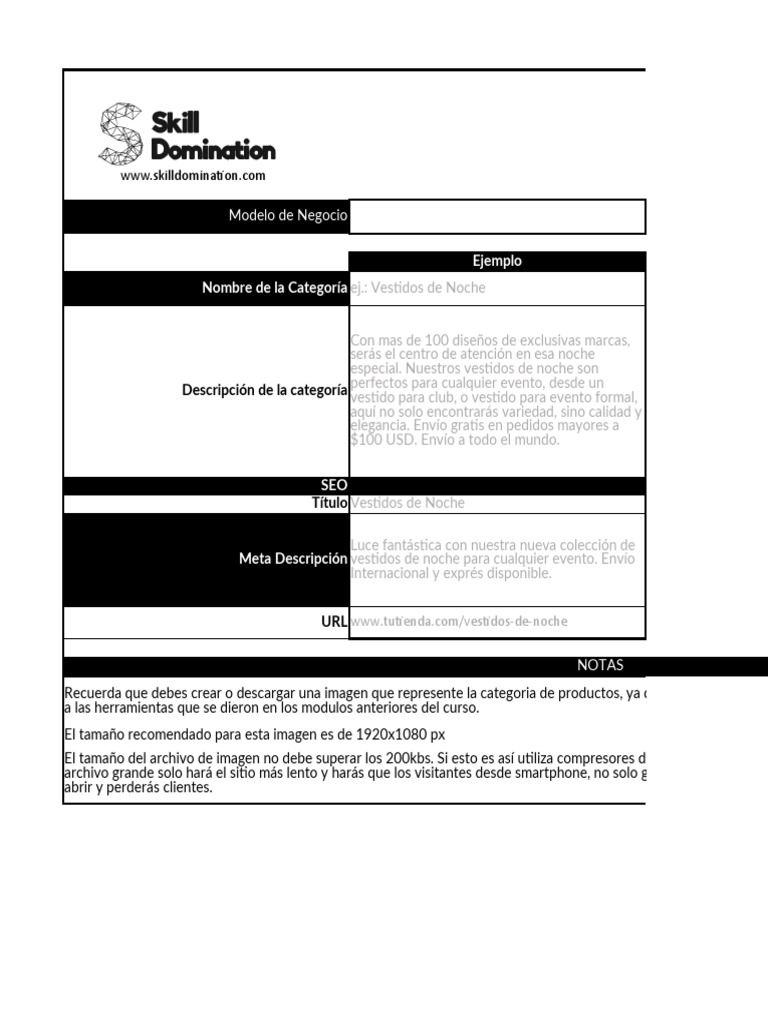 Plantilla para Crear Categor As de La Tienda | PDF | Informática | Software