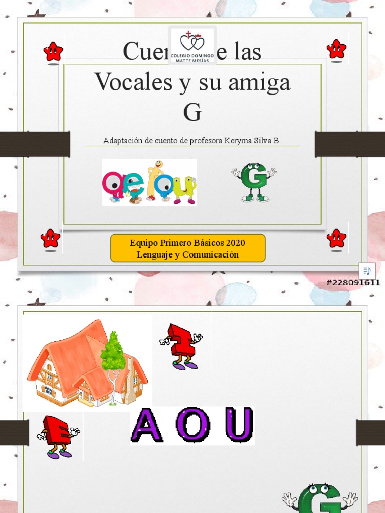 Cuento de Las Vocales y Su Amiga G | PDF