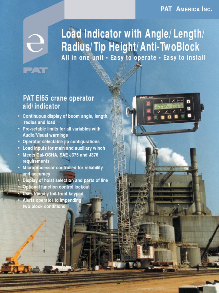 Load Indicator With Angle/Length/ Radius/Tip Height/Anti-Twoblock | PDF ...