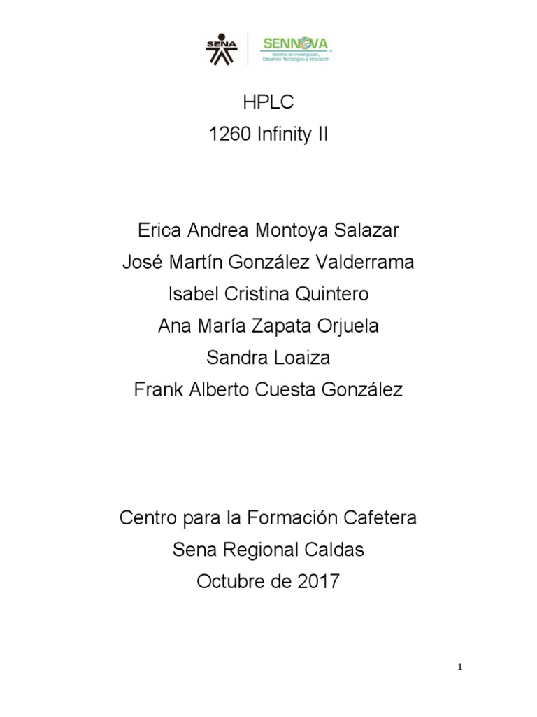 Instructivo HPLC IntroducciÃ N y Partes Del Equipo | PDF ...