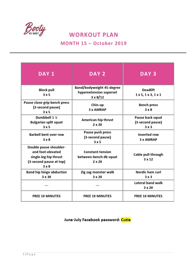 BBB Month 15 Workout Plan PDF | PDF