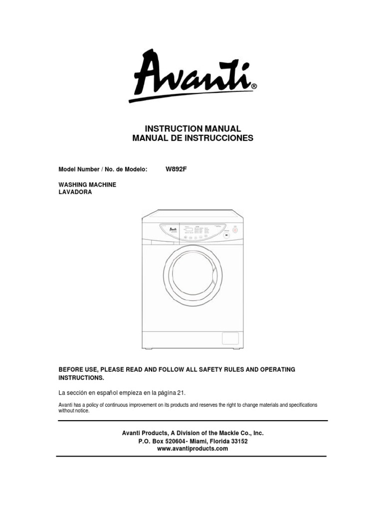 Easy to Use Washing Machine Manual | PDF | Washing Machine | Ac Power ...