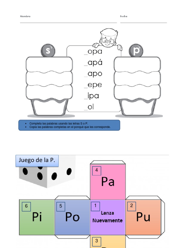 Fichas de La Letra P PDF | PDF
