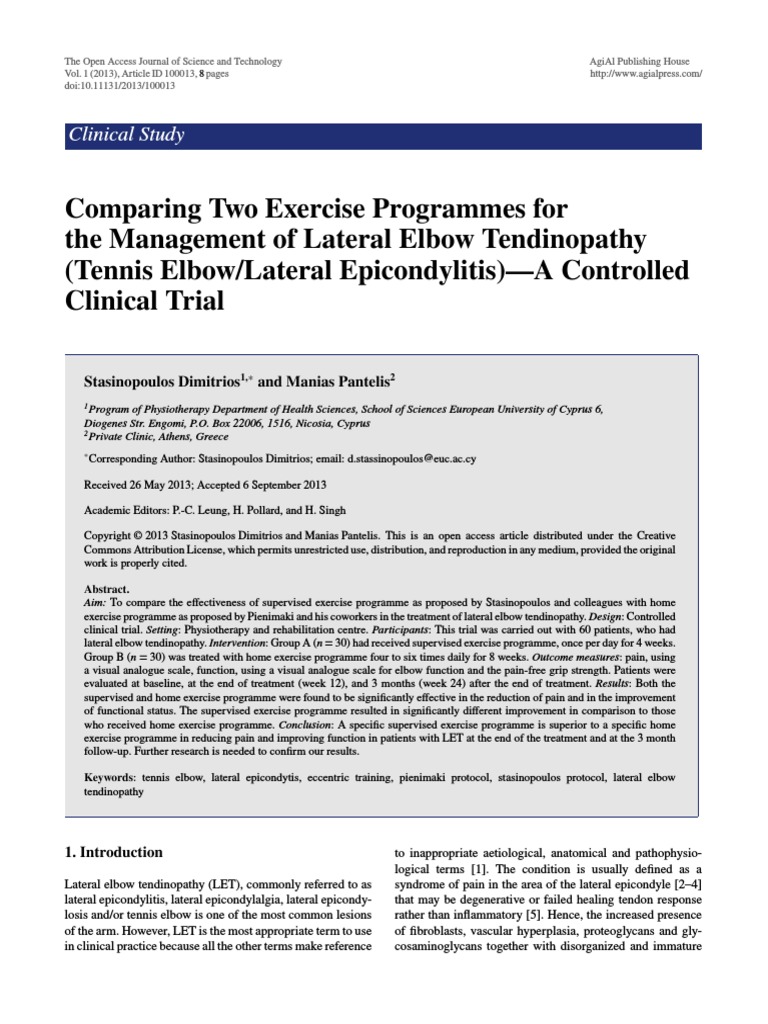 Paper 1 | PDF | Physical Therapy | Student's T Test