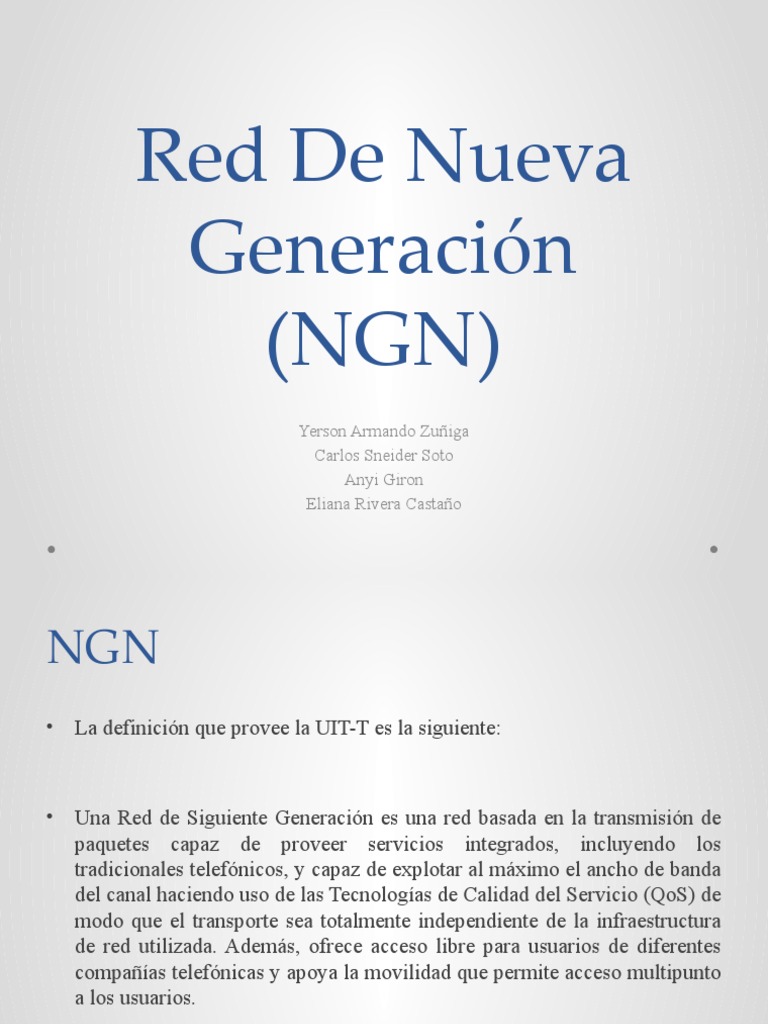 Red de Nueva Generación (NGN) | PDF