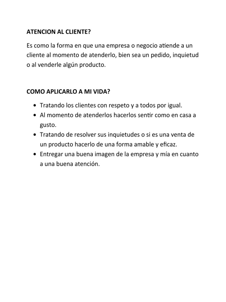 Fundamentos Del Servicio Al Cliente | PDF | Servicio al Cliente | Cliente