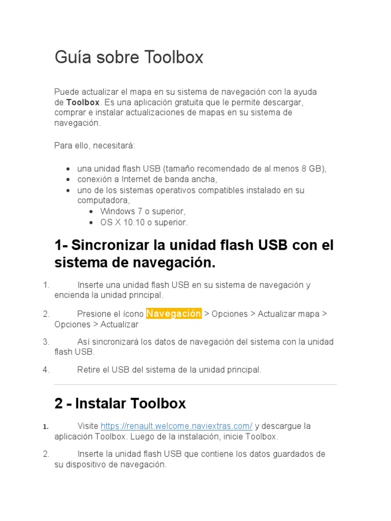 Guía Sobre Toolbox | PDF | Memoria USB | USB