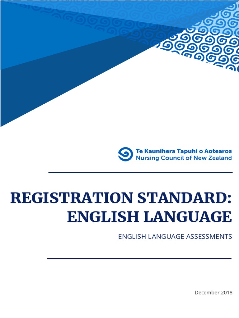 Registration Standard - The English Language 20 Dec 18 v1.2 | PDF ...