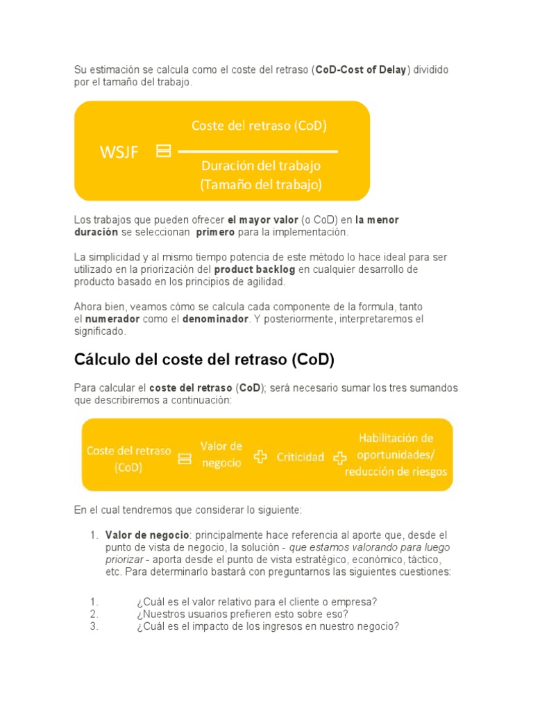 WSJF | PDF | Cliente | Business