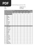 Formulir Kuesioner FFQ Indonesia | PDF